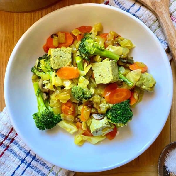 Heart-Healthy Curried Pumfu Stir-Fry - Natural Kitchen Cooking School