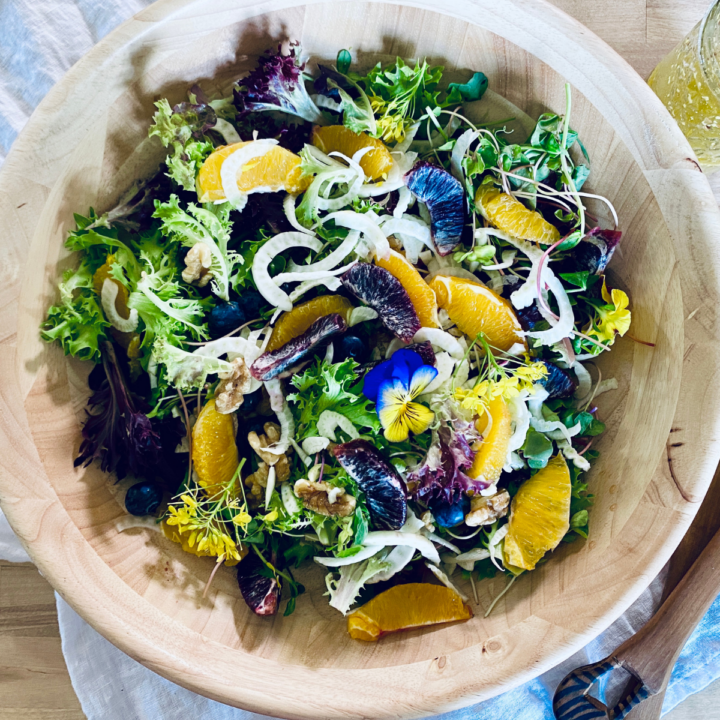 Mesclun Salad with 3 Anti-inflammatory Foods - Natural Kitchen Cooking ...